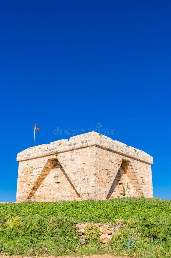 Defense Tower Inside the Shield Stock Photo - Image of detail, lleida ...