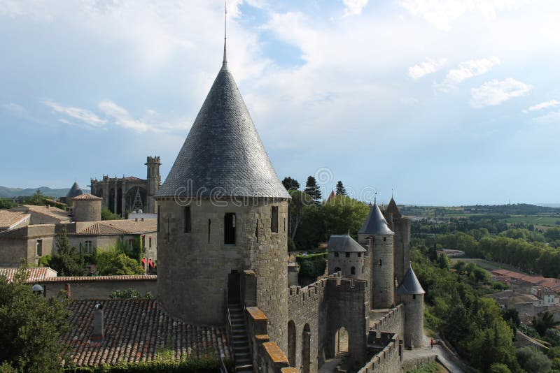 Defense Tower Inside the Shield Stock Photo - Image of detail, lleida ...