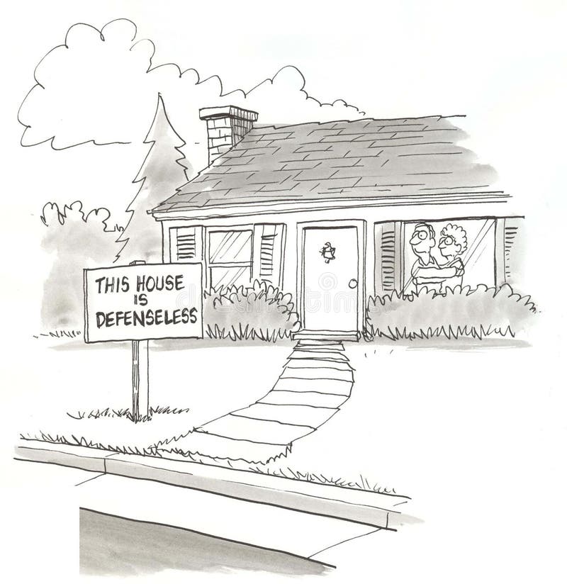 Defenseless house stock illustration. Illustration of husband - 23630525