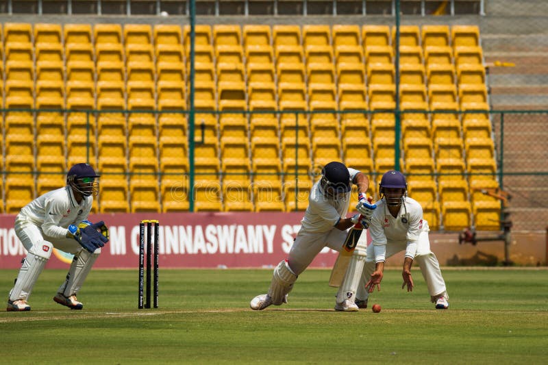 Defensive batting shot editorial stock photo. Image of indian - 37727788