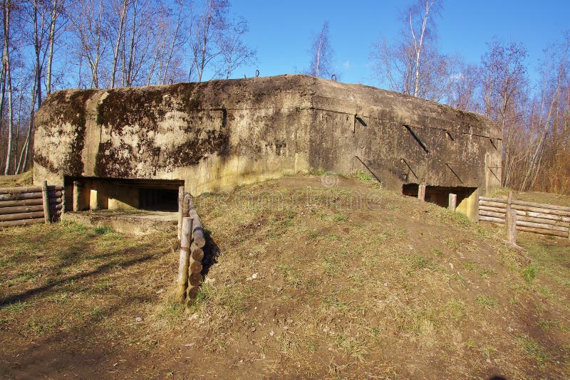 Defensive Concrete Structure of the Last Century Stock Photo - Image of ...