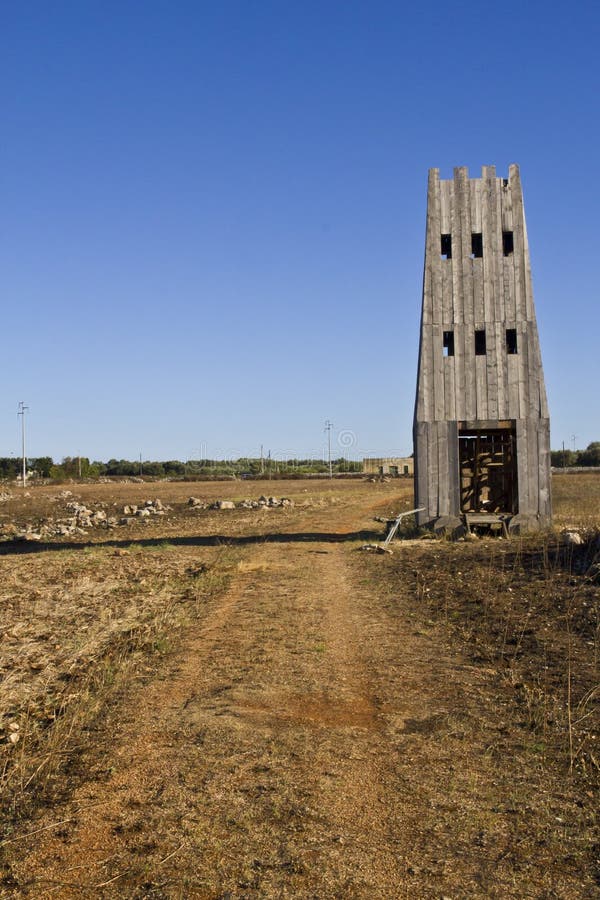 Defensive Tower in Warrior Park Stock Photo - Image of site, road: 26446946