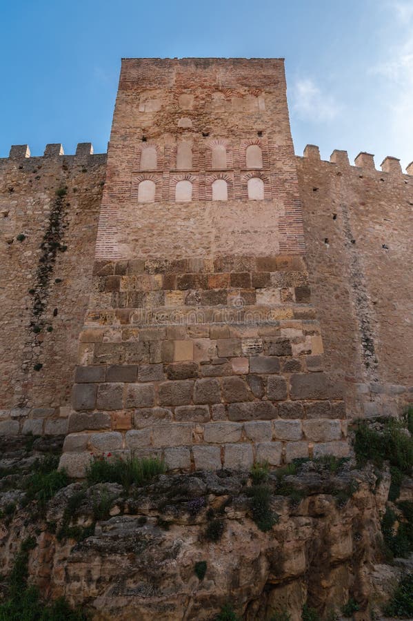 Defensive Towers of the Medieval Wall of Segovia Spain Stock Image ...