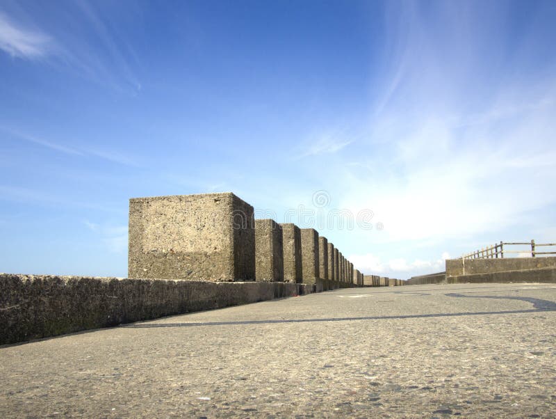 Defensive wall and sky stock image. Image of roof, castle - 2227205