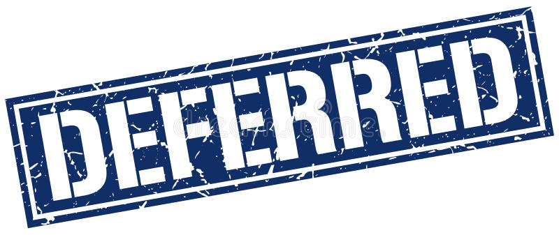 Deferred stamp stock vector. Illustration of seal, blue - 120943044