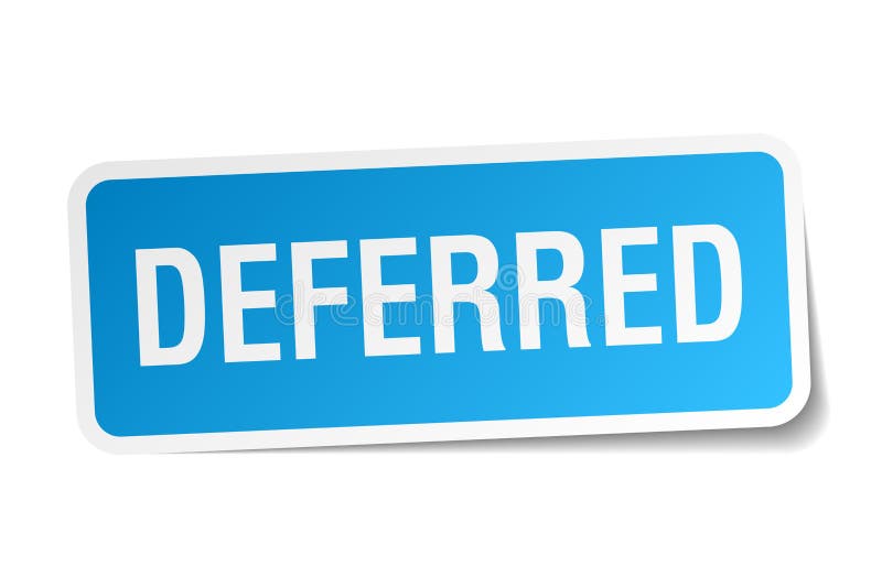 Deferred sticker stock vector. Illustration of label - 120119562