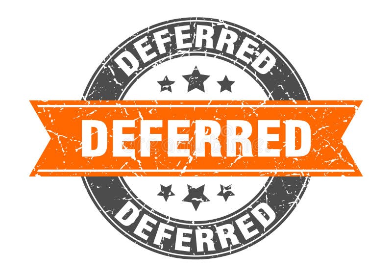 Deferred stamp stock vector. Illustration of button - 136943856