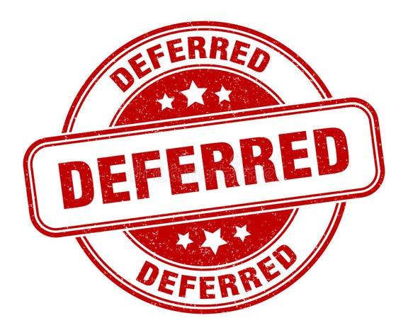 Deferred Stamp. Deferred Round Grunge Sign Stock Vector - Illustration ...