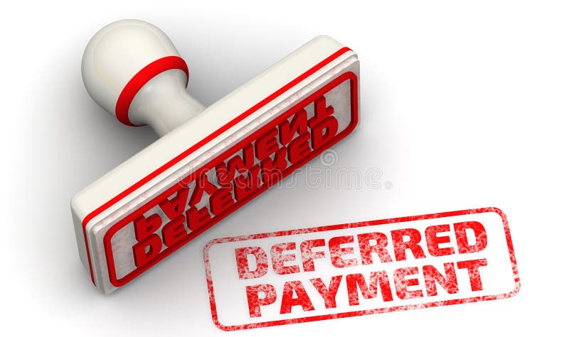 Deferred Payment Button On White Stock Illustration - Illustration of ...