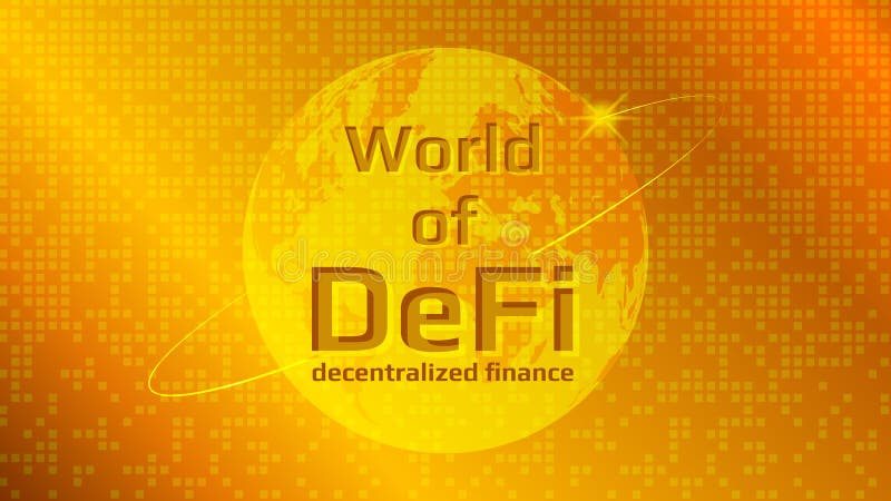 DeFi - Decentralized Finance With Altcoin Logos And Up Arrow Symbol On ... DeFi - Decentralized Finance With Altcoin Logos And Up Arrow Symbol On ...