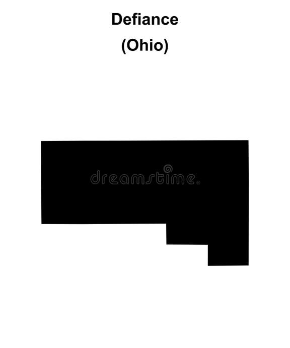 Defiance outline map stock vector. Illustration of design - 361749658