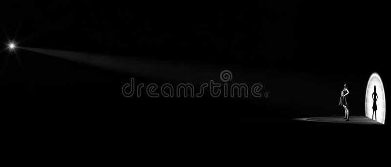 Defiant Girl in the Spotlight Stock Image - Image of spotlight, stage ...