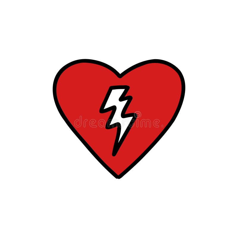 Defibrillator Doodle Icon, Vector Color Line Illustration Stock Vector ...