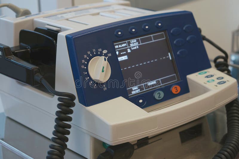 Defibrillator in Emergency Room at Hospital Stock Photo - Image of ...