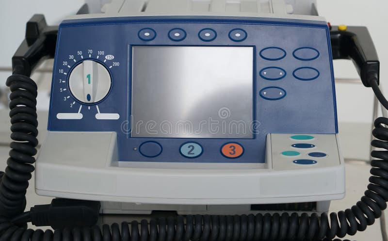Defibrillator Unit Stand by for Emergency Case Stock Photo - Image of ...