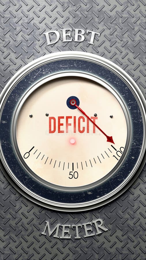 Deficit and Debt that is Hitting a Full Scale, Showing a Very High ...