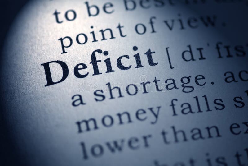 Dictionary Definition of the Word Deficit Stock Illustration ...