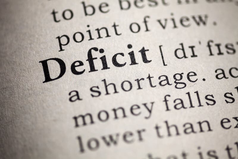 Definition of the Word Deficit Stock Photo - Image of information, page ...