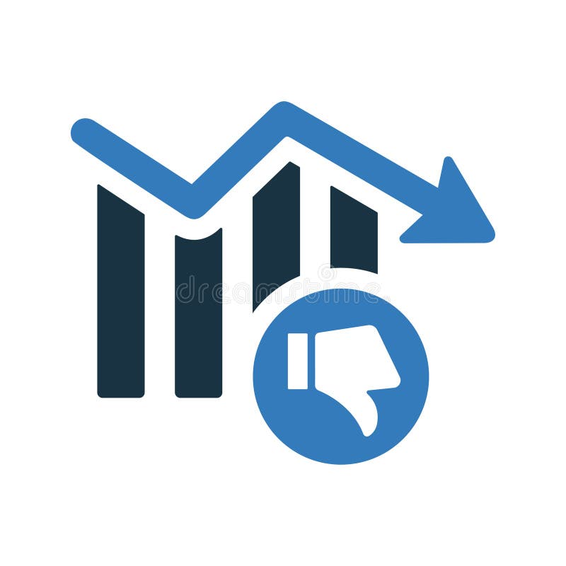 Deficit, loss icon stock illustration. Illustration of print - 273344034
