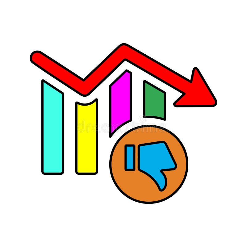 Deficit, loss icon stock illustration. Illustration of commercial ...