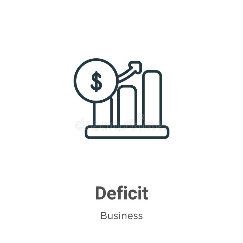 Outline Deficit Vector Icon. Isolated Black Simple Line Element ...