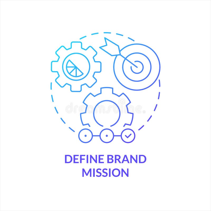 Define Brand Mission Blue Gradient Concept Icon Stock Vector ...
