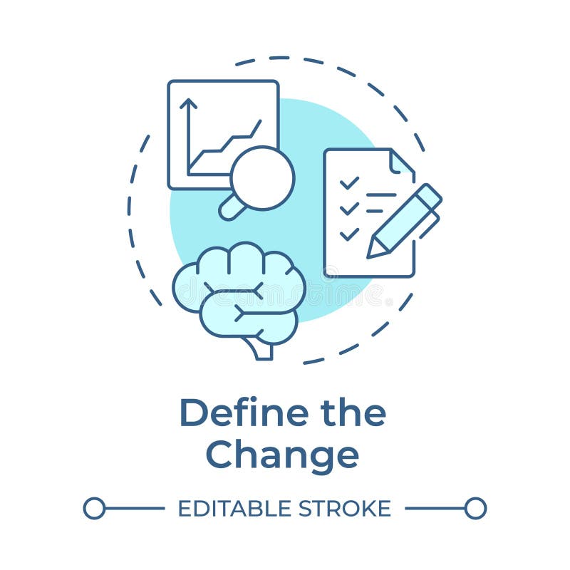 Define Change Soft Blue Concept Icon Stock Illustration - Illustration ...