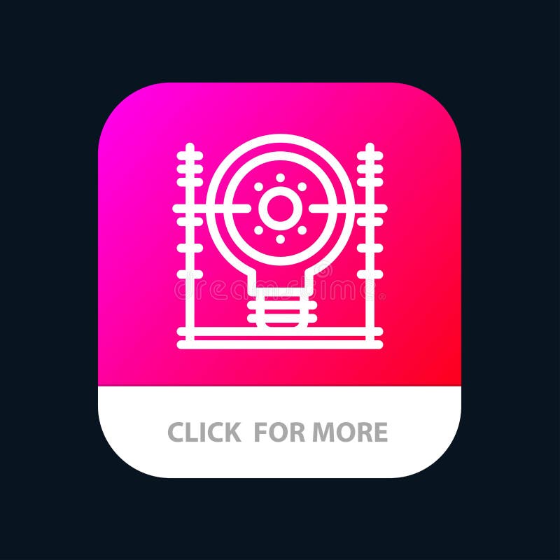 Define, Energy, Engineering, Generation, Power Mobile App Button. Android and IOS Line Version ...