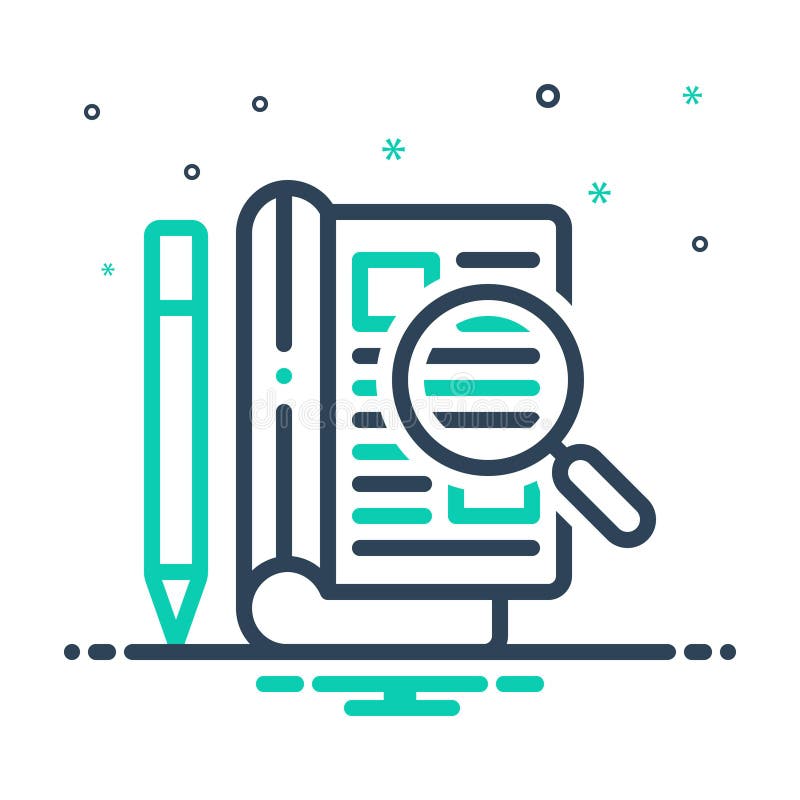 Mix Icon for Define, Explain and Document Stock Vector - Illustration ...