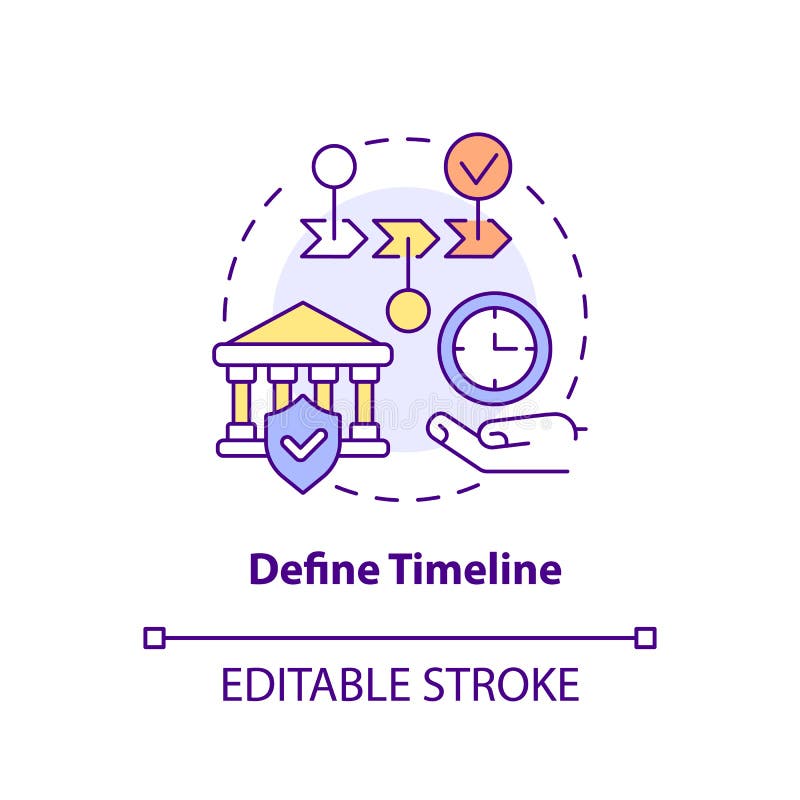 Define Timeline Concept Icon Stock Vector - Illustration of vector ...