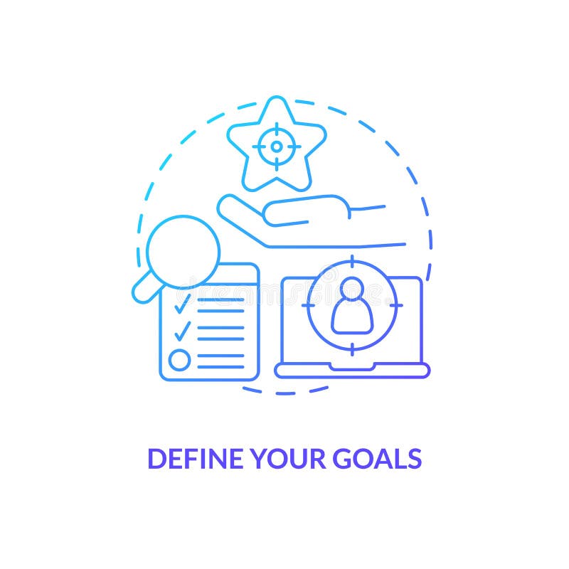 Define Your Goals Blue Gradient Concept Icon Stock Vector ... Define Your Goals Blue Gradient Concept Icon Stock Vector ...