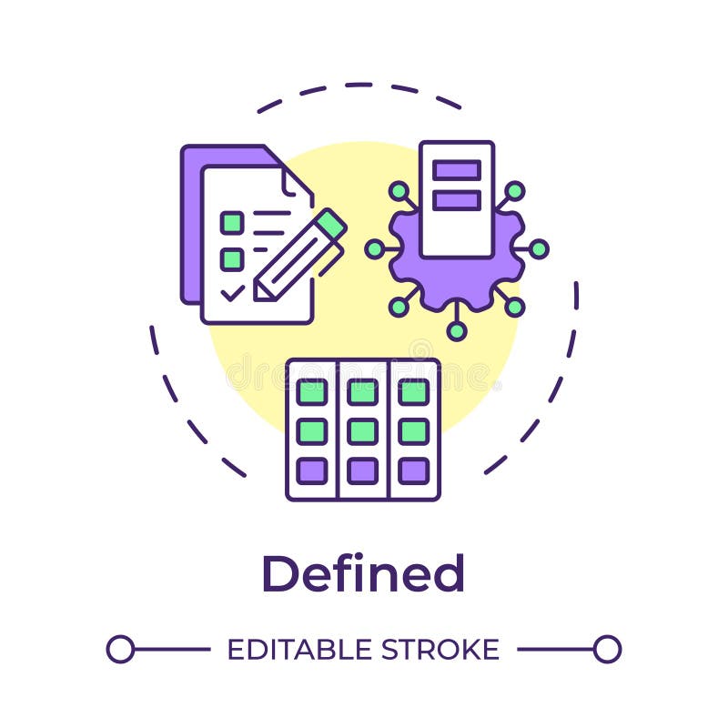 Defined Stage Multi Color Concept Icon Stock Illustration ...