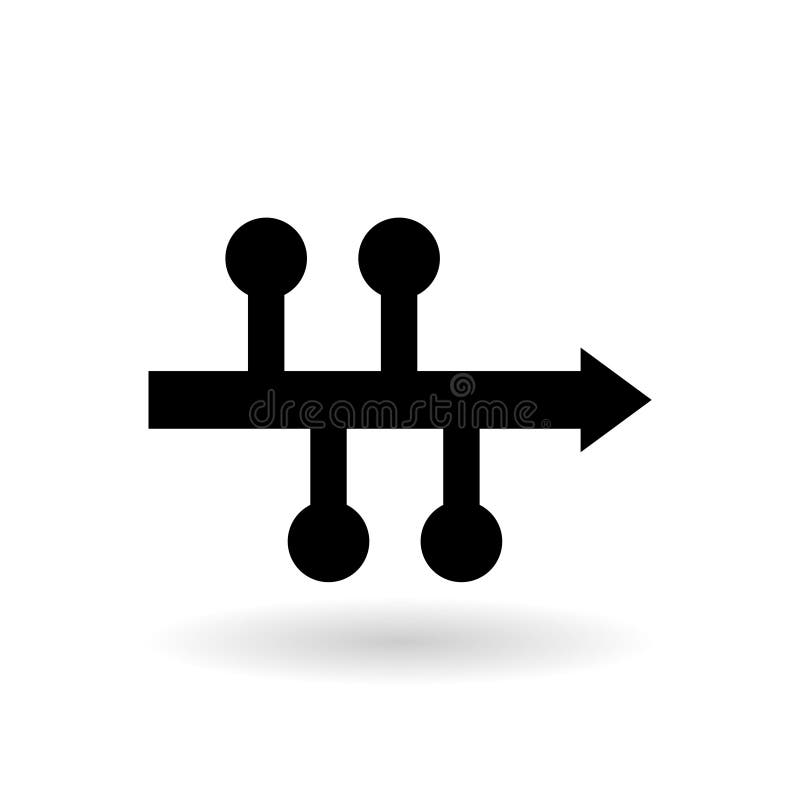 Timeline Icon Vector Sign and Symbol Isolated on White Background ...