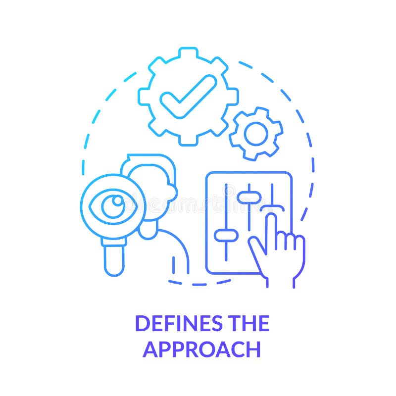 Defines Approach Blue Gradient Concept Icon Stock Vector - Illustration ...
