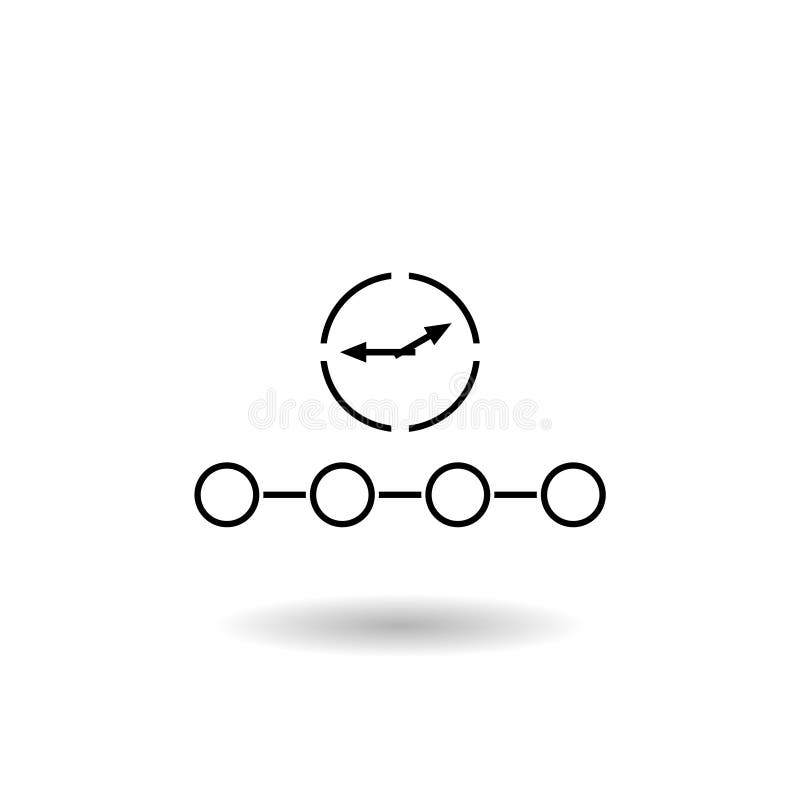 Definiertes Timeline-Symbol-Logo Mit Schatten Vektor Abbildung ...