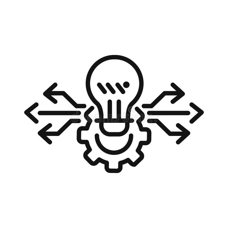 Defining Solution Black and White Icon Illustration Stock Vector ...