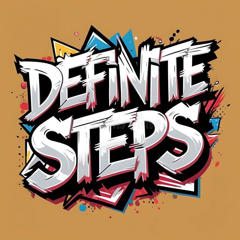 Definite Steps Graffiti Art Design Stock Illustration - Illustration of ...
