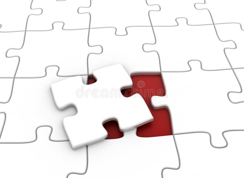 Witte puzzel stock afbeelding. Image of ontbrekende, idee - 12669395