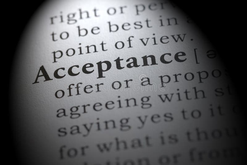 Definition of acceptance stock image. Image of concept - 232348821