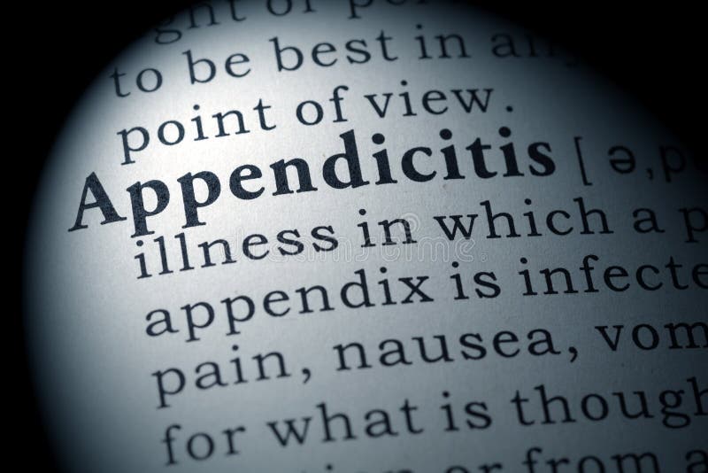 Definition of appendicitis stock photo. Image of book - 87821632