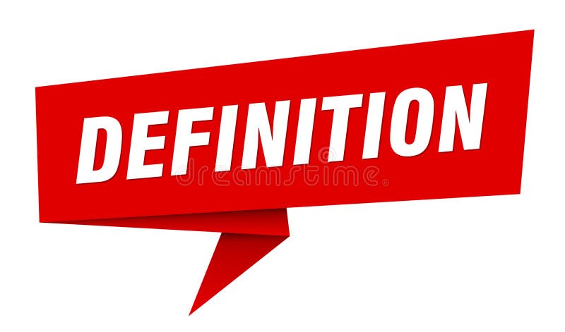 Definition Banner. Definition Speech Bubble, Label, Sticker, Sign ...