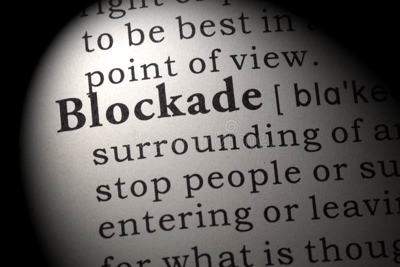 Definition of blockade stock photo. Image of dictionary - 95733584