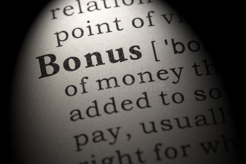 Definition of bonus stock image. Image of finance, page - 138242477