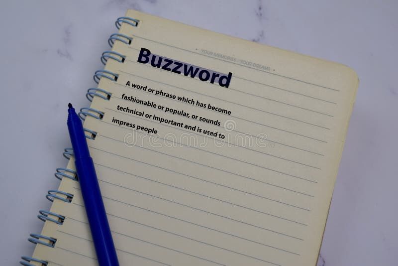 Definition of Buzzword Word with a Meaning on a Book. Dictionary ...