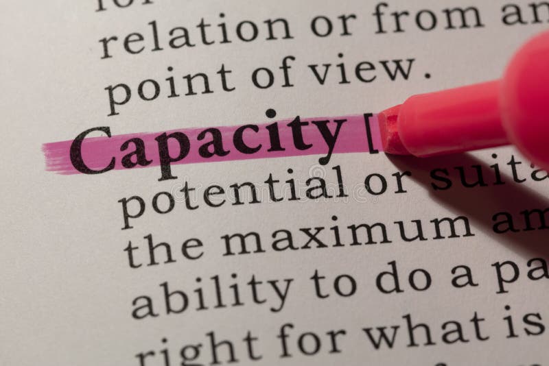 Definition of capacity stock photo. Image of page, concept - 188109490