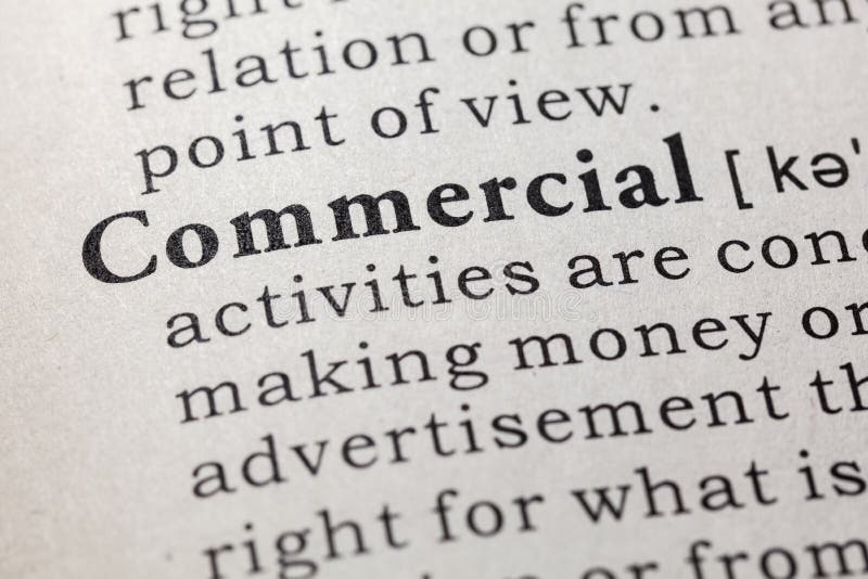 Definition of commercial stock image. Image of commercial - 138241561