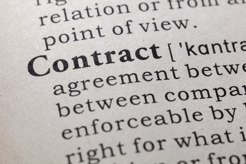 Definition of Contract stock image. Image of documents - 9567971