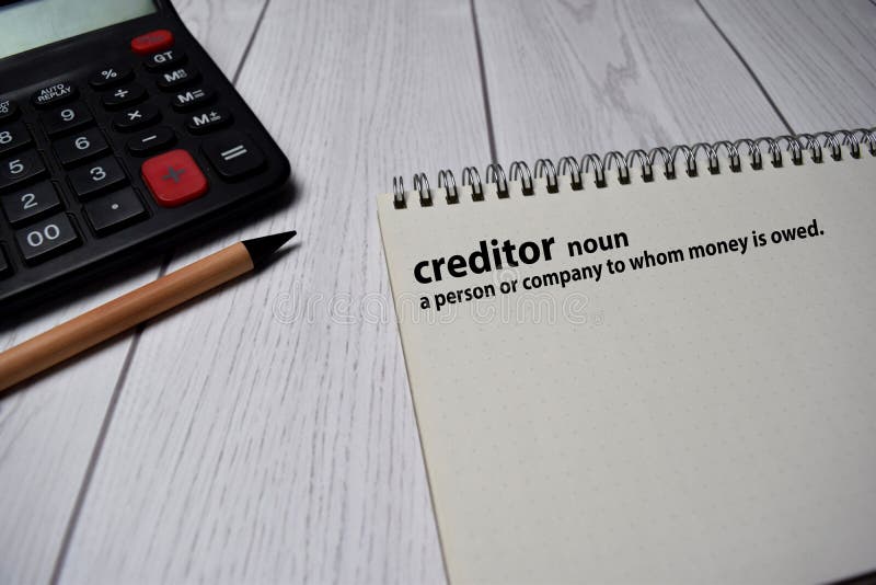 Definition of Creditor Word with a Meaning on a Book. Dictionary ...