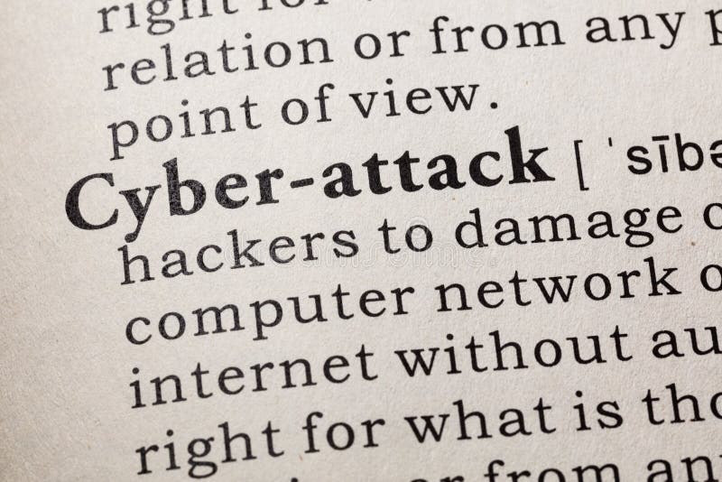 Definition of cyber-attack stock image. Image of cyberattack - 95734045