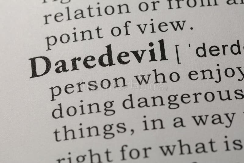 Definition of daredevil stock image. Image of macro - 188109215